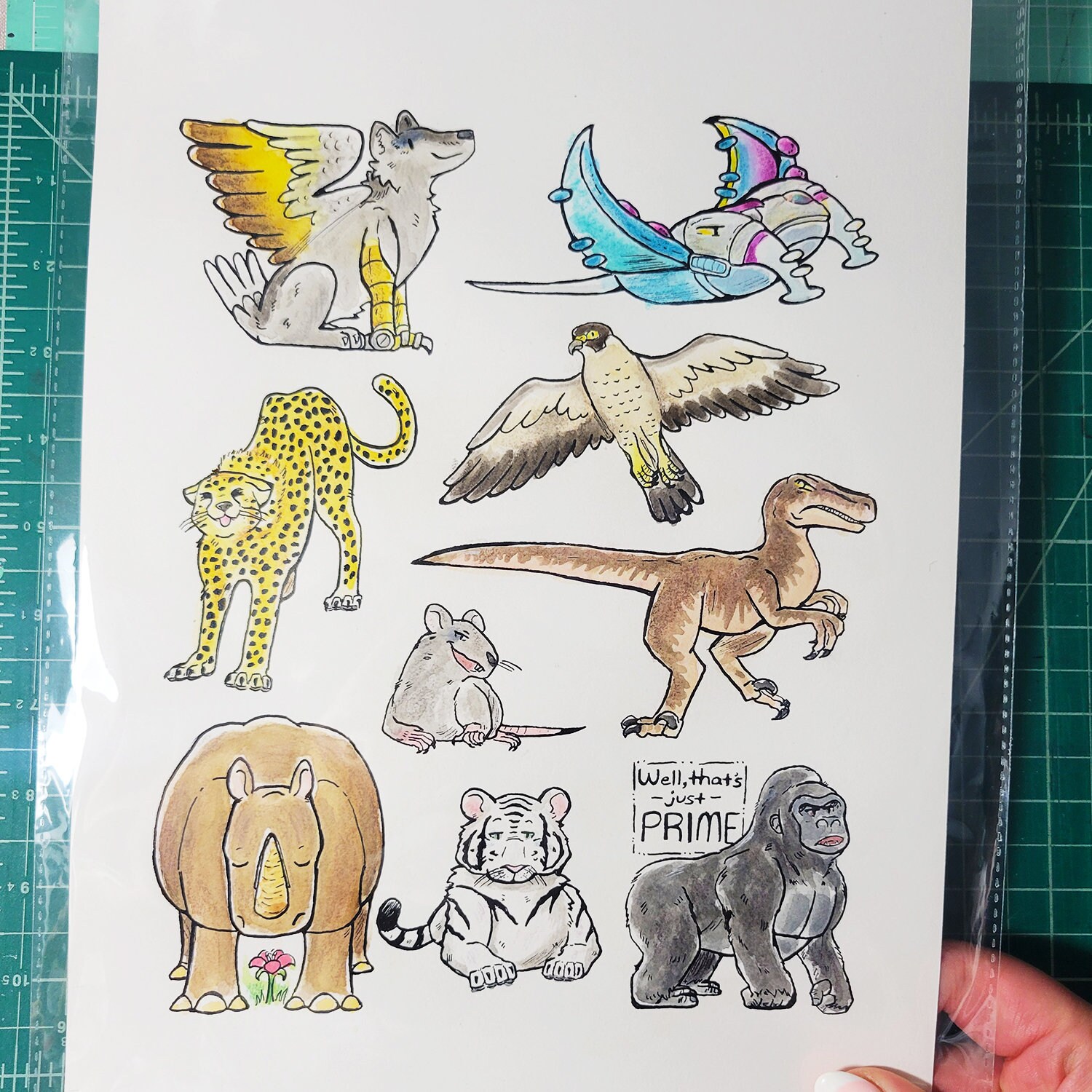 Beast Wars Maximal Predacon Alt Mode Original Watercolor Art Pieces - Etsy