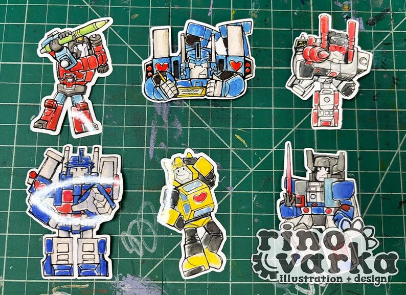 Transformers Autobots Dot Eye Chibi Stickers - Etsy