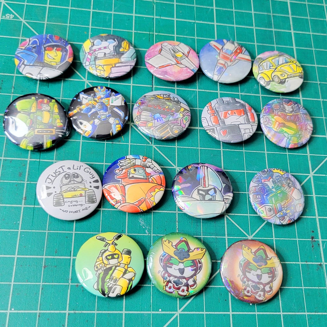 1.25 Transformers and Other Assorted Robots Buttons - Etsy