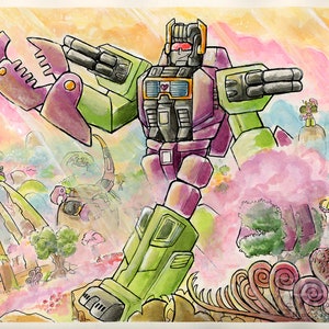 War for Cybertron Scorponok AU Original Watercolor Art Piece - Etsy