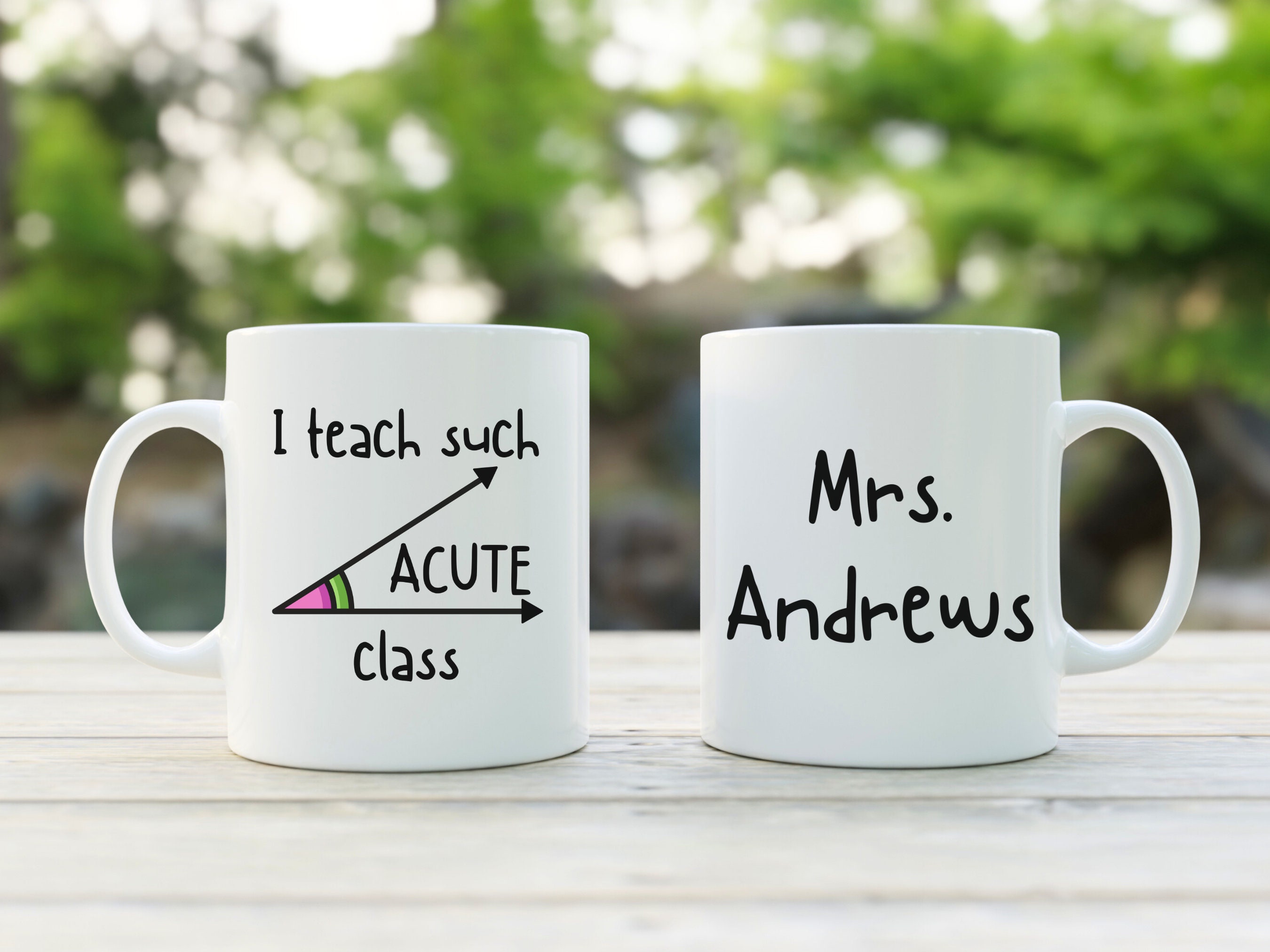 Acute Angle Math Teacher Mug Gift for Teacher Appreciation Teacher ...