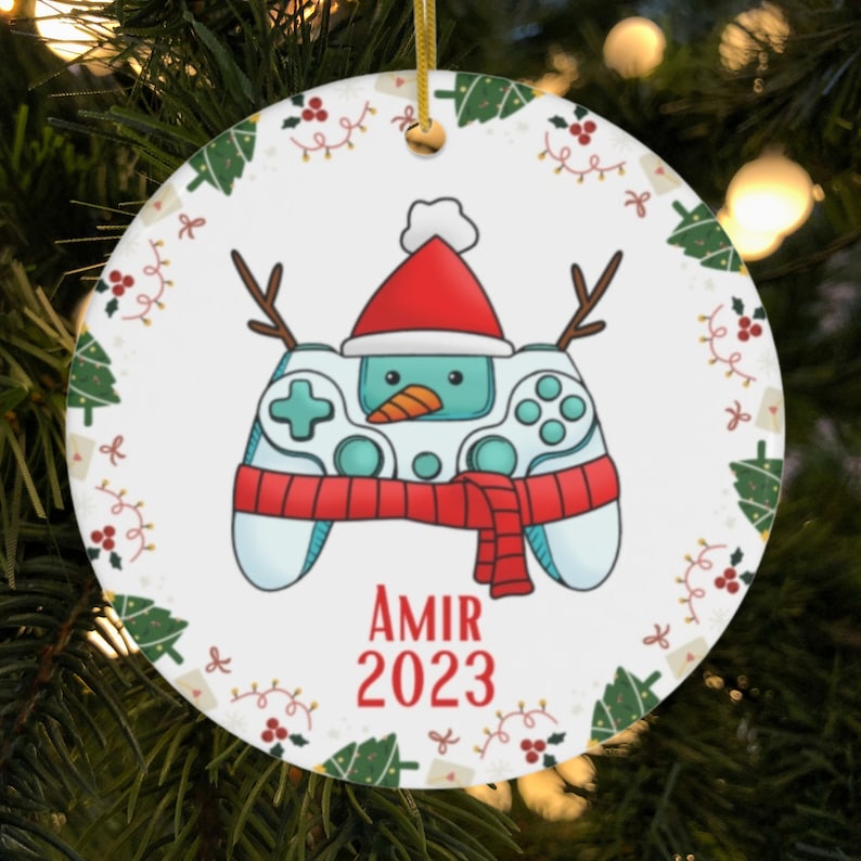 Gamer Ornament, Custom Ornament, Christmas Gift, Personalized Christmas ...