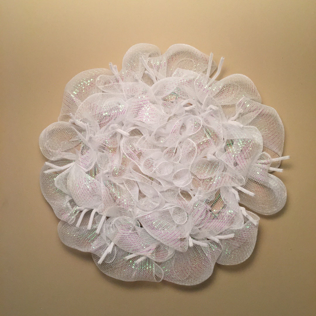 Deco Mesh Wreath, Front Door Wreath, Poof Wreath Wreath Base Premade ...