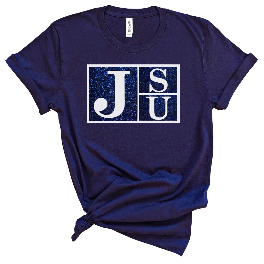 JSU HBCU 1877 Thee I Love Glitter Block Letters T-shirt Jackson State ...