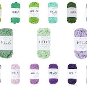 100% COTTON CROCHET YARN, Amigurumi String, Crochet Toy Doll Animal ...