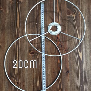 LAMPSHADE RING SETS - White Coated Metal Rings - Suitable for Macrame ...