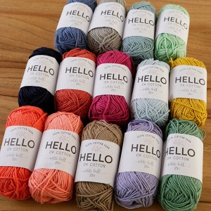 100% COTTON CROCHET YARN, Amigurumi String, Crochet Toy Doll Animal ...