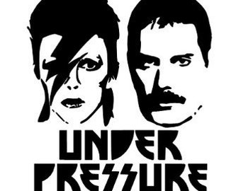 Freddie Mercury & David Bowie Under Pressure Sticker, David Bowie Lap ...