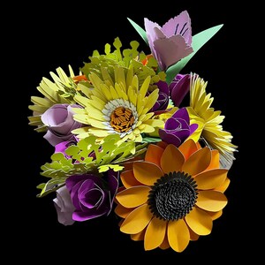 Summer Theme Paper Flower Bouquet - Etsy