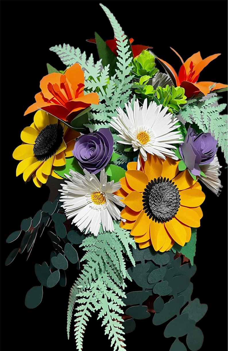 Summer Theme Paper Flower Bouquet - Etsy