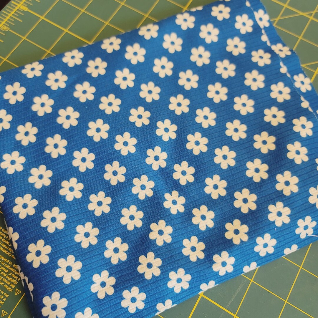 Daisy Rib Knit Fabric, Spring Fabric, 1/2yd Rib Knit, Fabric for ...