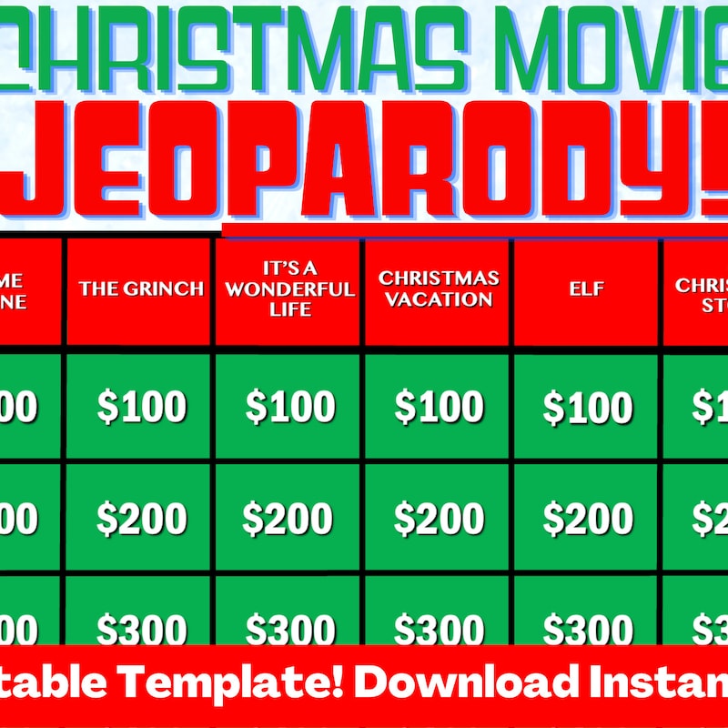 Jeopardy Christmas Game - Etsy