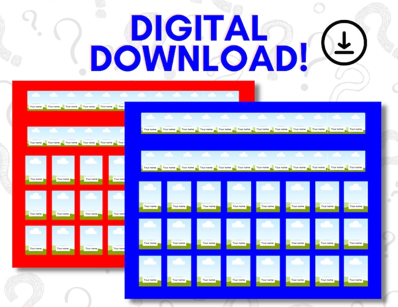 Custom Editable Guess Who 2.0 Printable Guess Who Guess - Etsy