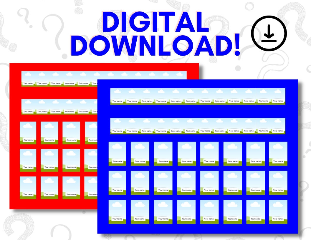Custom Editable Guess Who 2.0 - Printable Guess Who? - Guess Who 2.0 ...