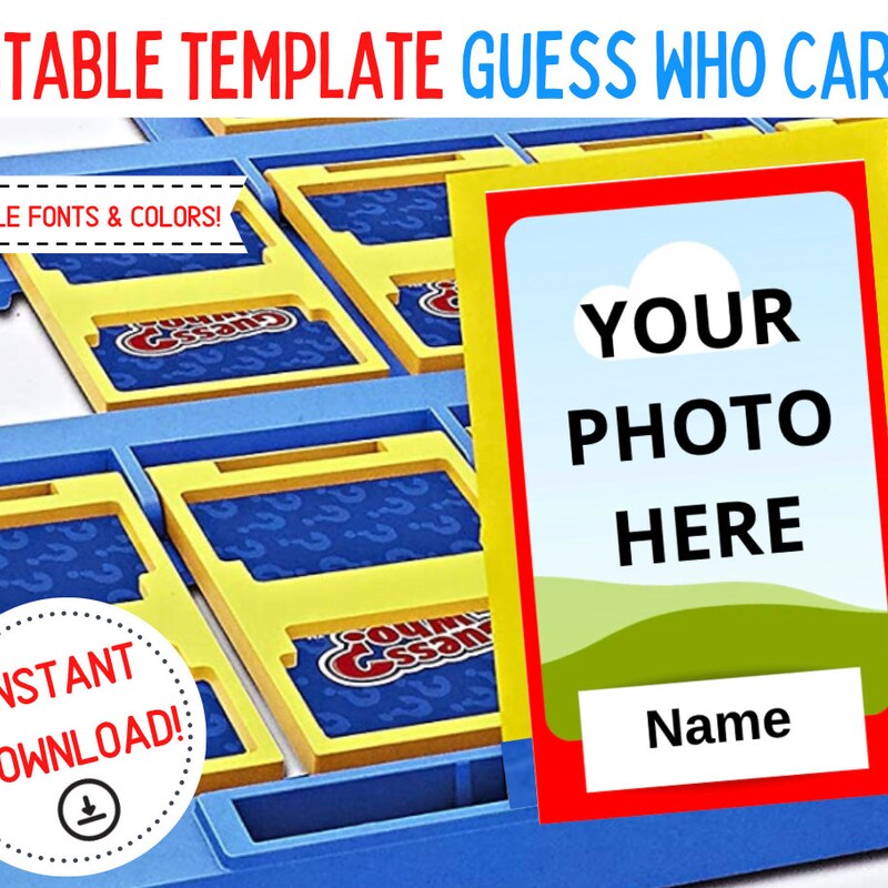 Guess Who Cards - Etsy