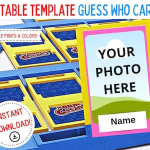 Custom Editable Guess Who - Printable Guess Who? Editable - Guess Who ...