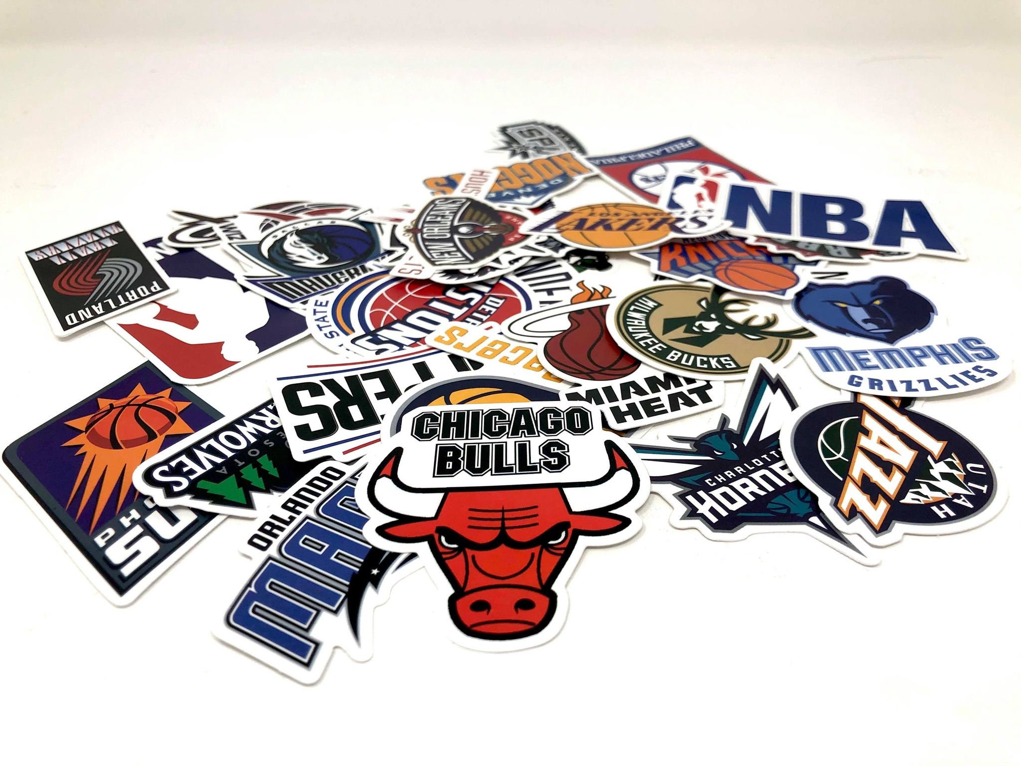 Set van 10 20 of 32 zeer duurzame NBA stickers | Etsy