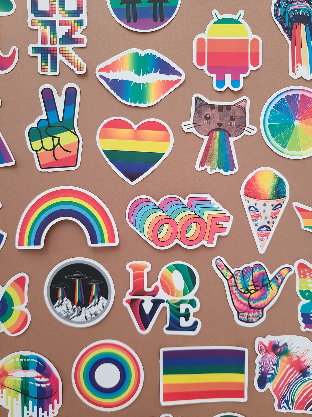 50 LGBT Rainbow Gay Lesbian Gaypride Stickers Vinyl/waterproof Stickers ...