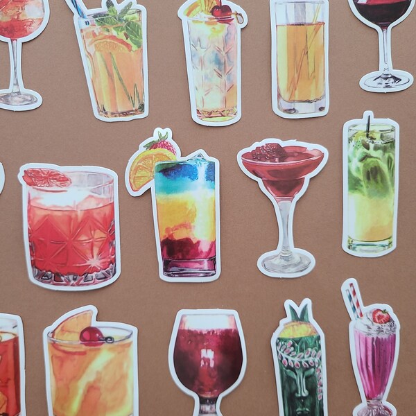 Cocktail Decal - Etsy