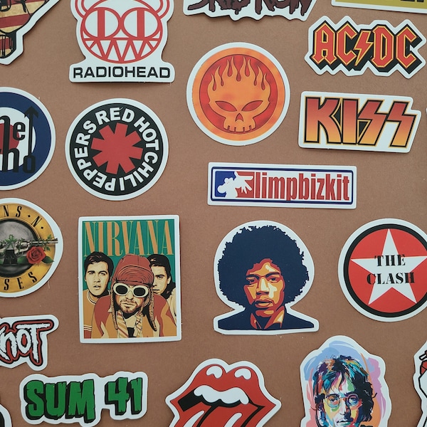 Rock Band Stickers - Etsy