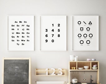 Multiplication Table Prints | Minimalist Black and White | Classroom ...