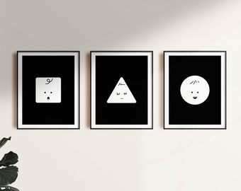 Multiplication Table Prints | Minimalist Black and White | Classroom ...