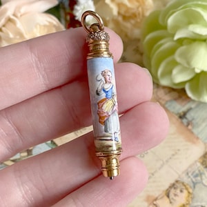 Rare Victorian Telescopic Pencil, FAIRCHILD, Gold Enamel Swiss, Antique ...