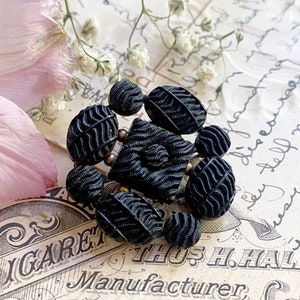 Antique Mourning Jewelry, Victorian Crepe Stone Mourning Brooch ...