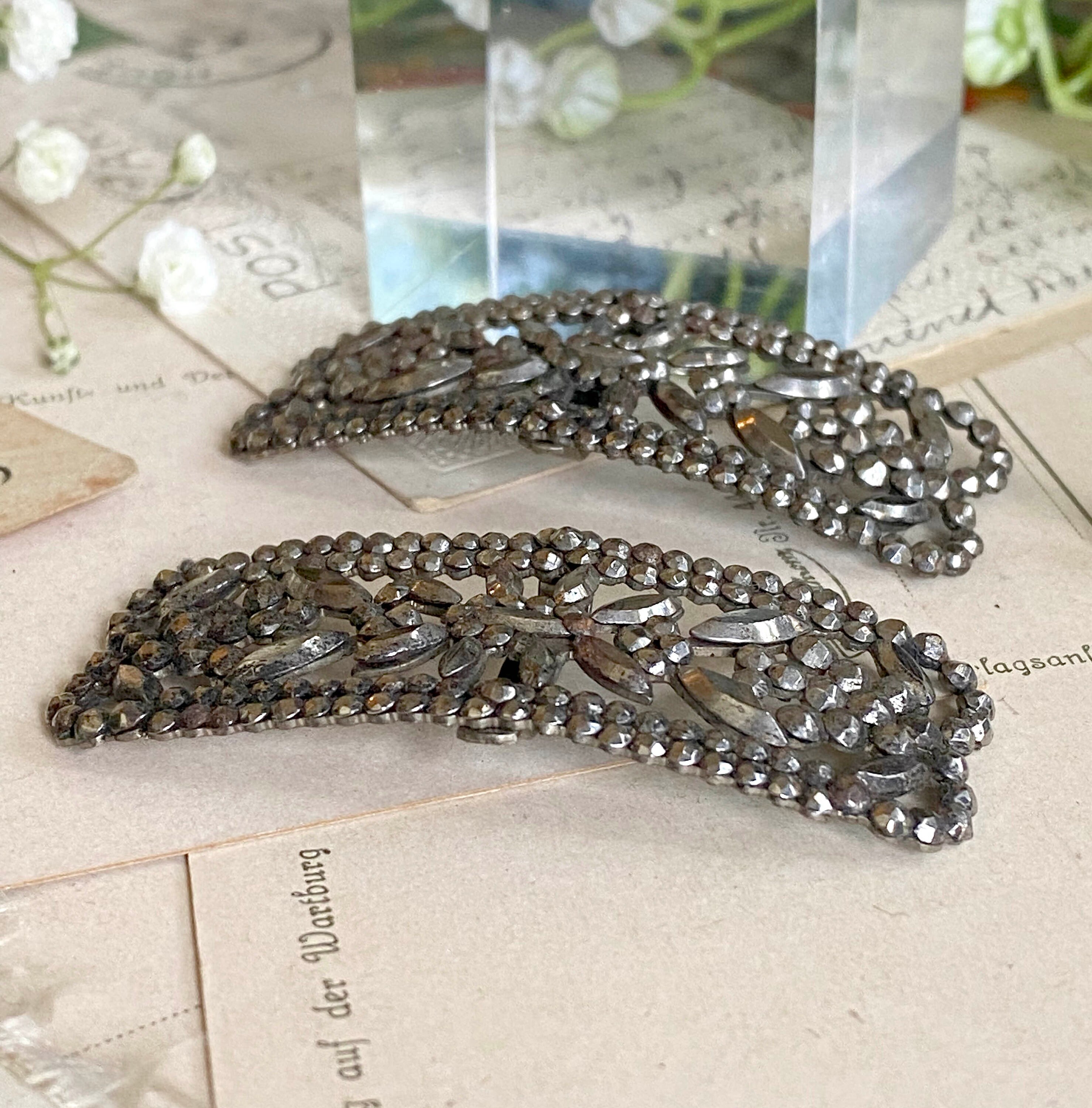 Antique Shoe Buckle Steel Cut Buckles Handmade Jewelry Regency - Etsy