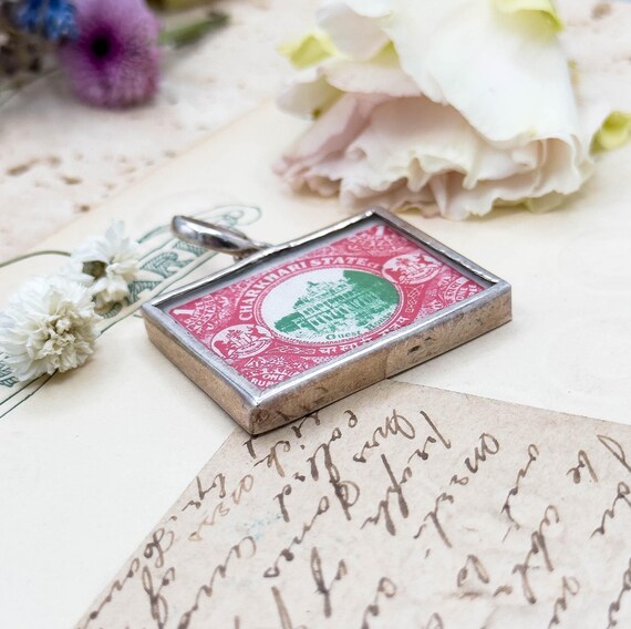 Vintage India CHarkhari State Postage Stamp In Silver… - Gem