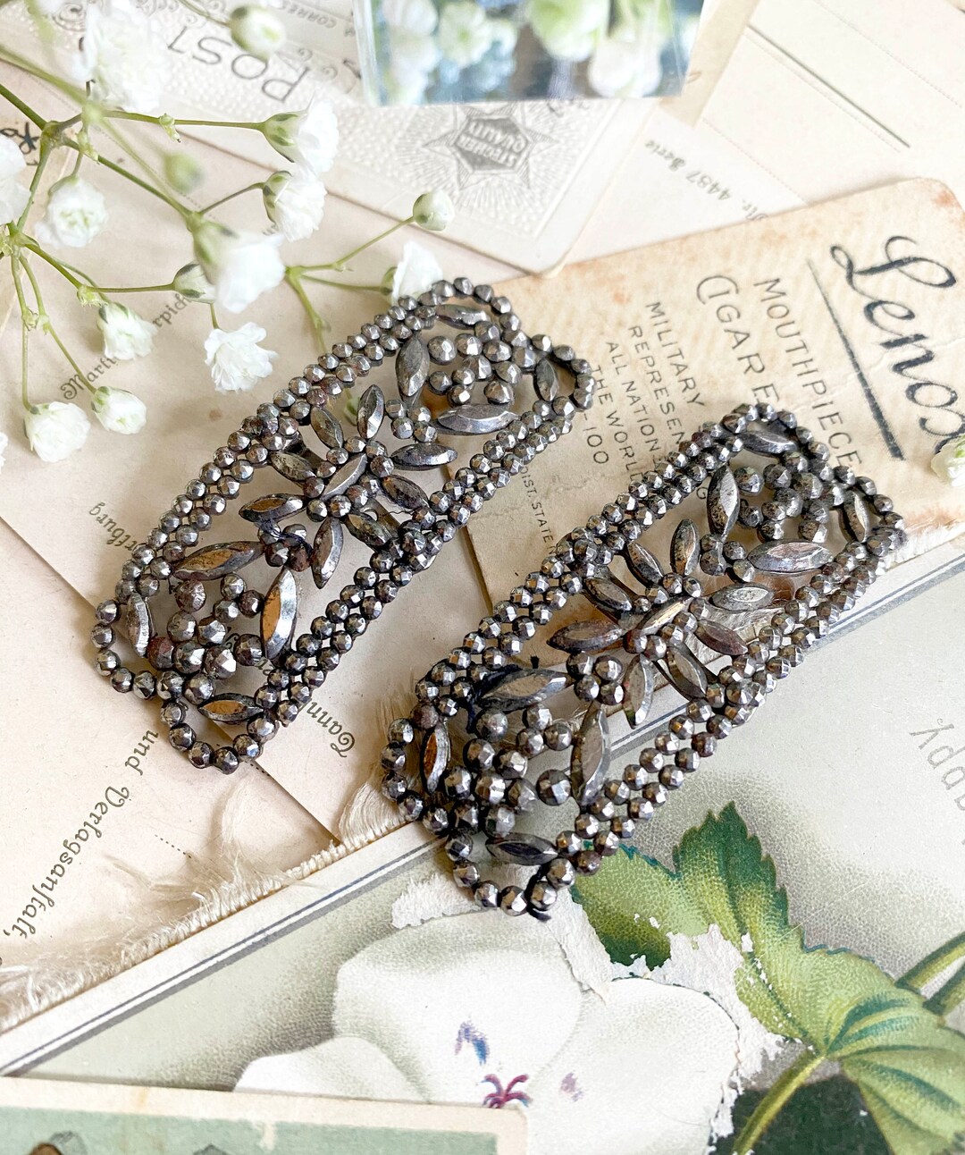 Antique Shoe Buckle Steel Cut Buckles Handmade Jewelry Regency Fashion ...
