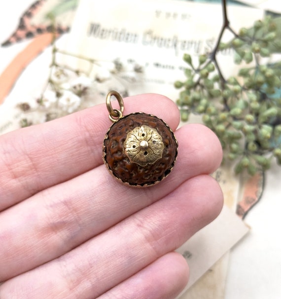 Antique Rudraksha and Carnelian Locket, Georgian Lock… - Gem