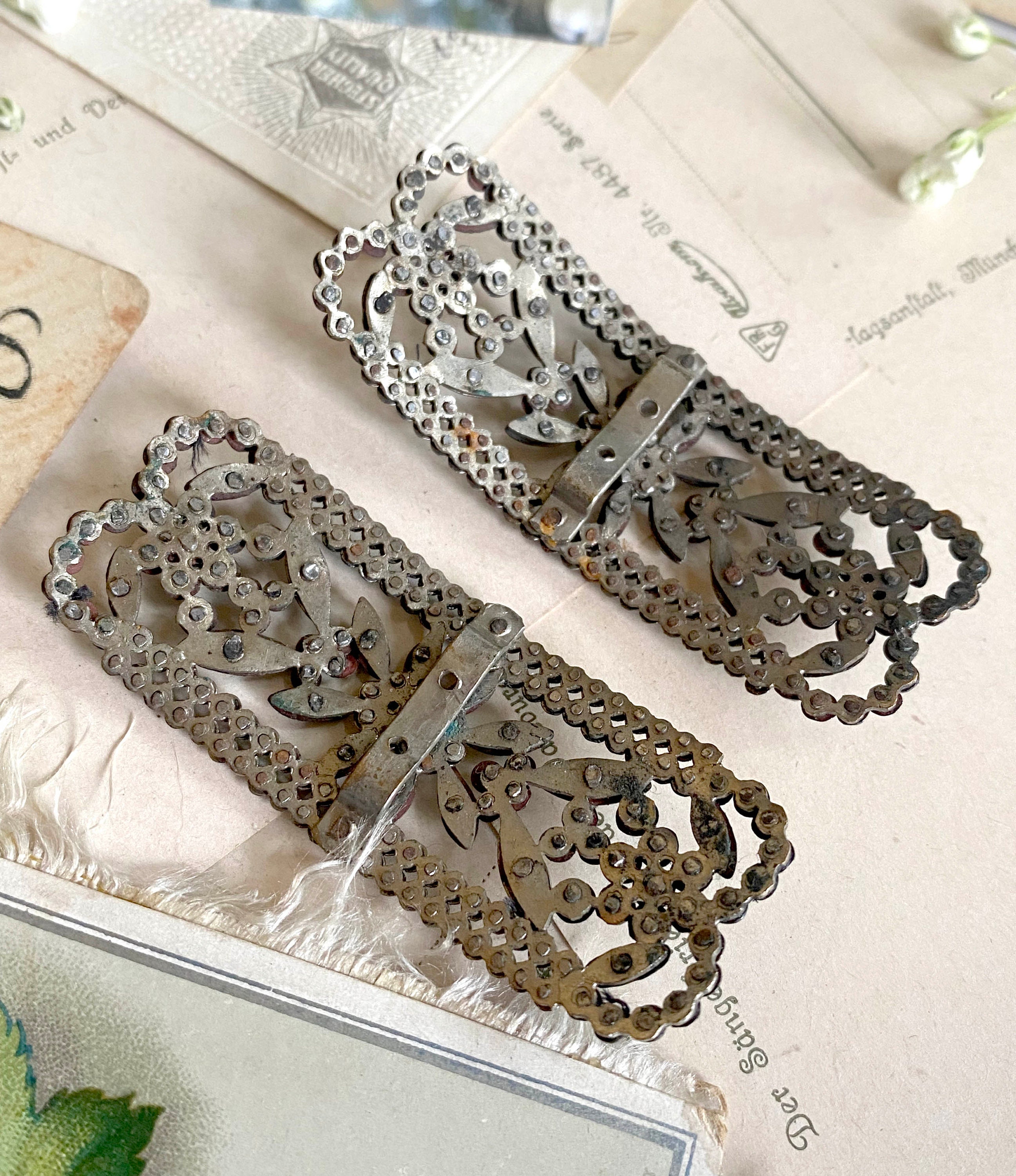 Antique Shoe Buckle Steel Cut Buckles Handmade Jewelry Regency - Etsy