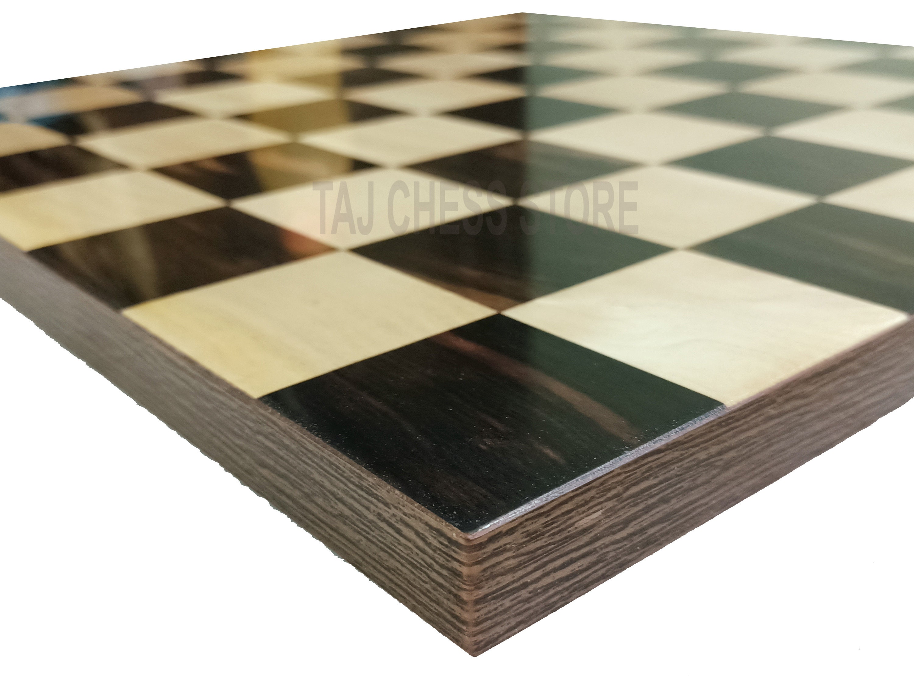 Borderless Ebony Wood End Grain Chess Board | 50 MM Square | Minimalist ...