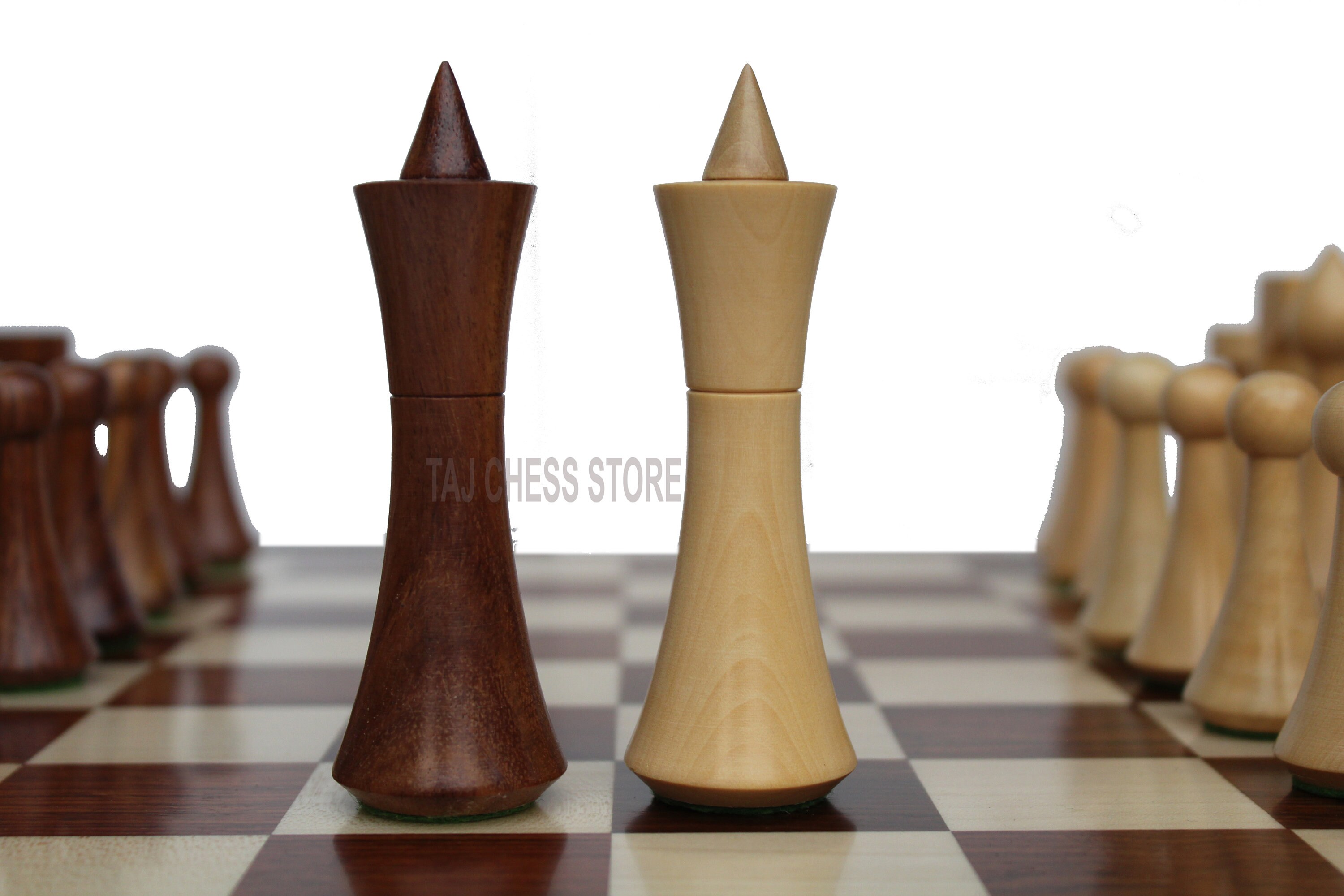 Handmade Wooden Combo Chess Set- Unique Hermann Ohme Chess Pieces and ...