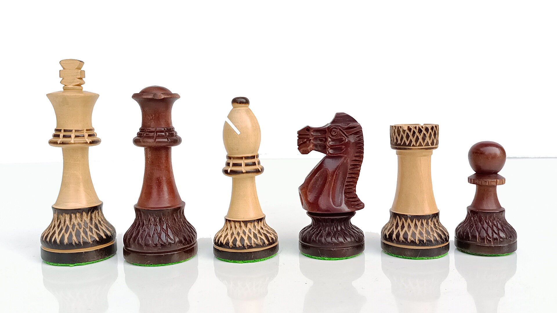 Combo Wooden Chess Set parker Burnt Series Luxury Chess Pieces Chessmen ...