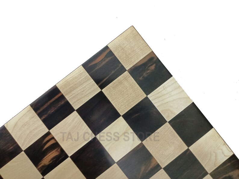 Borderless Ebony Wood End Grain Chess Board 50 MM Square Minimalist ...