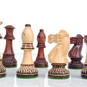 Combo Wooden Chess Set |parker Burnt Series Luxury Chess Pieces ...