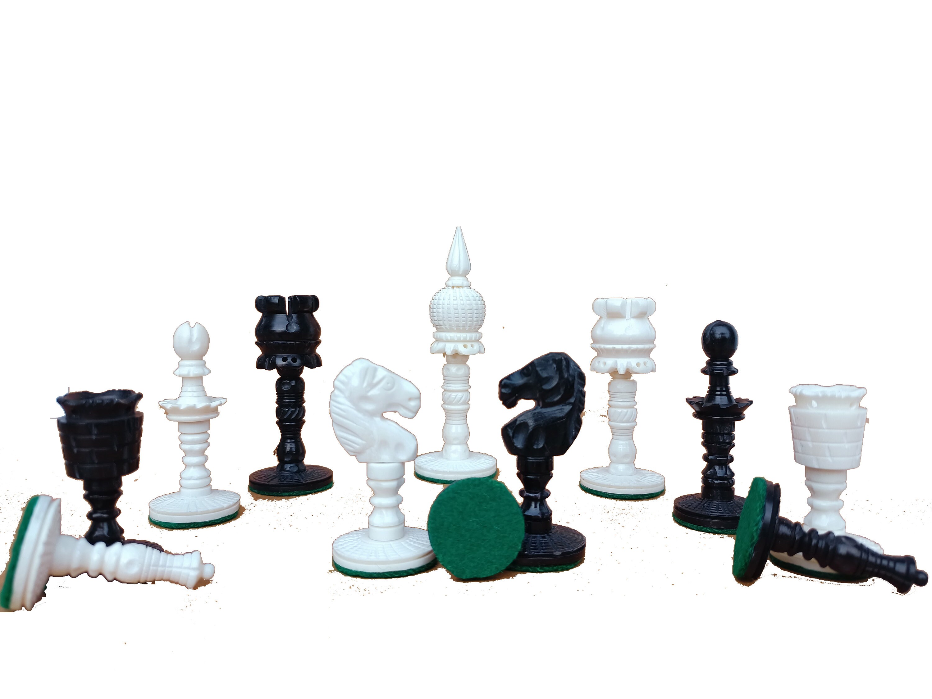Camel Bone Luxury English Series Chess Pieces Only | Hand Carved Camel ...