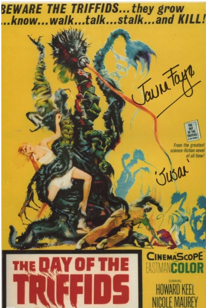 Signed Photo day of the Triffids Horror Movie - Etsy