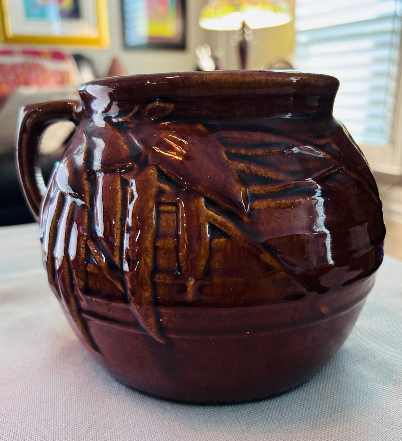 Mccoy Brown Handled Bean Pot - Etsy