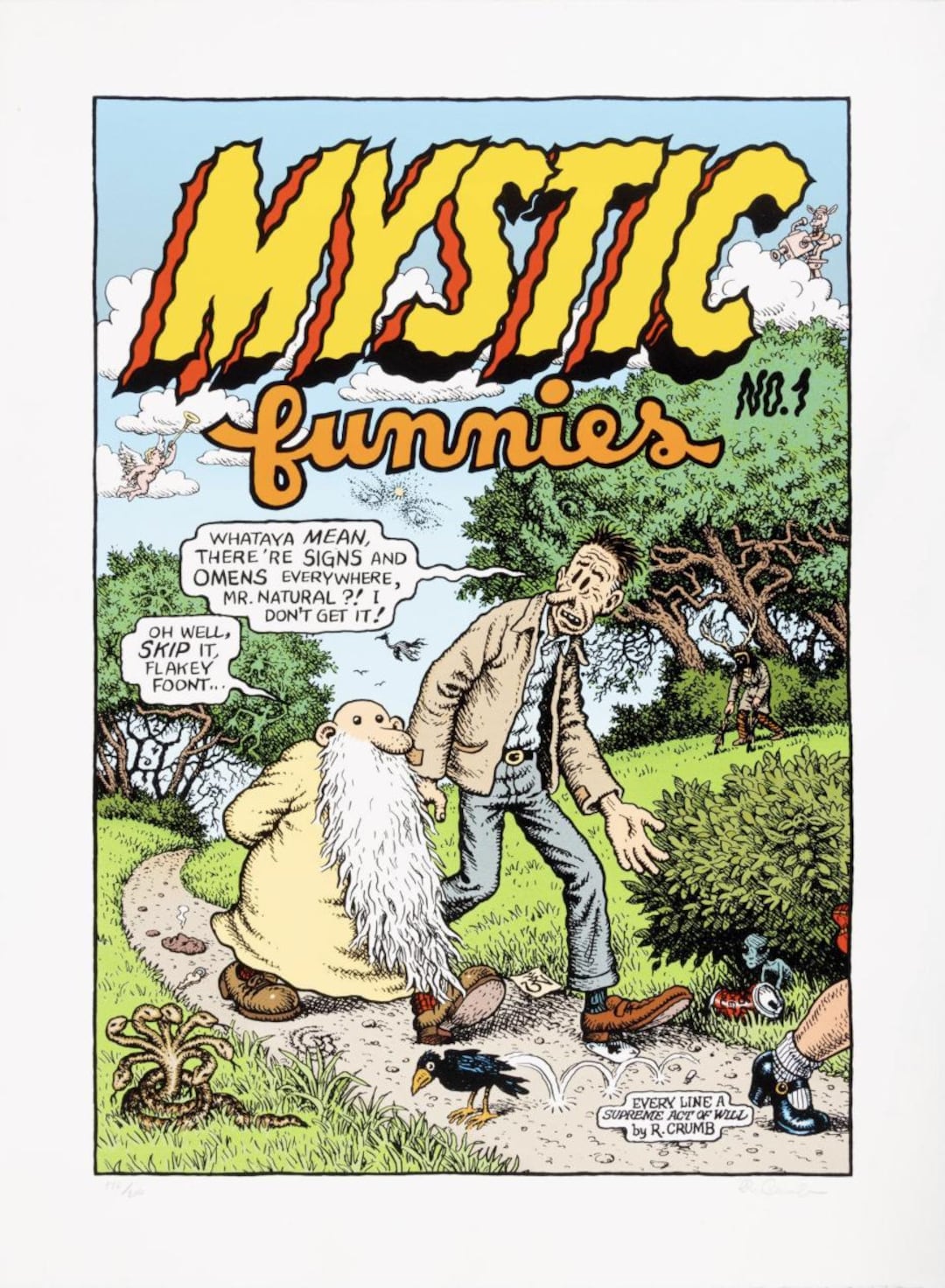 Underground Comic Art "mystic Funnies No. 1" R Crumb - Signed Serigraph ...