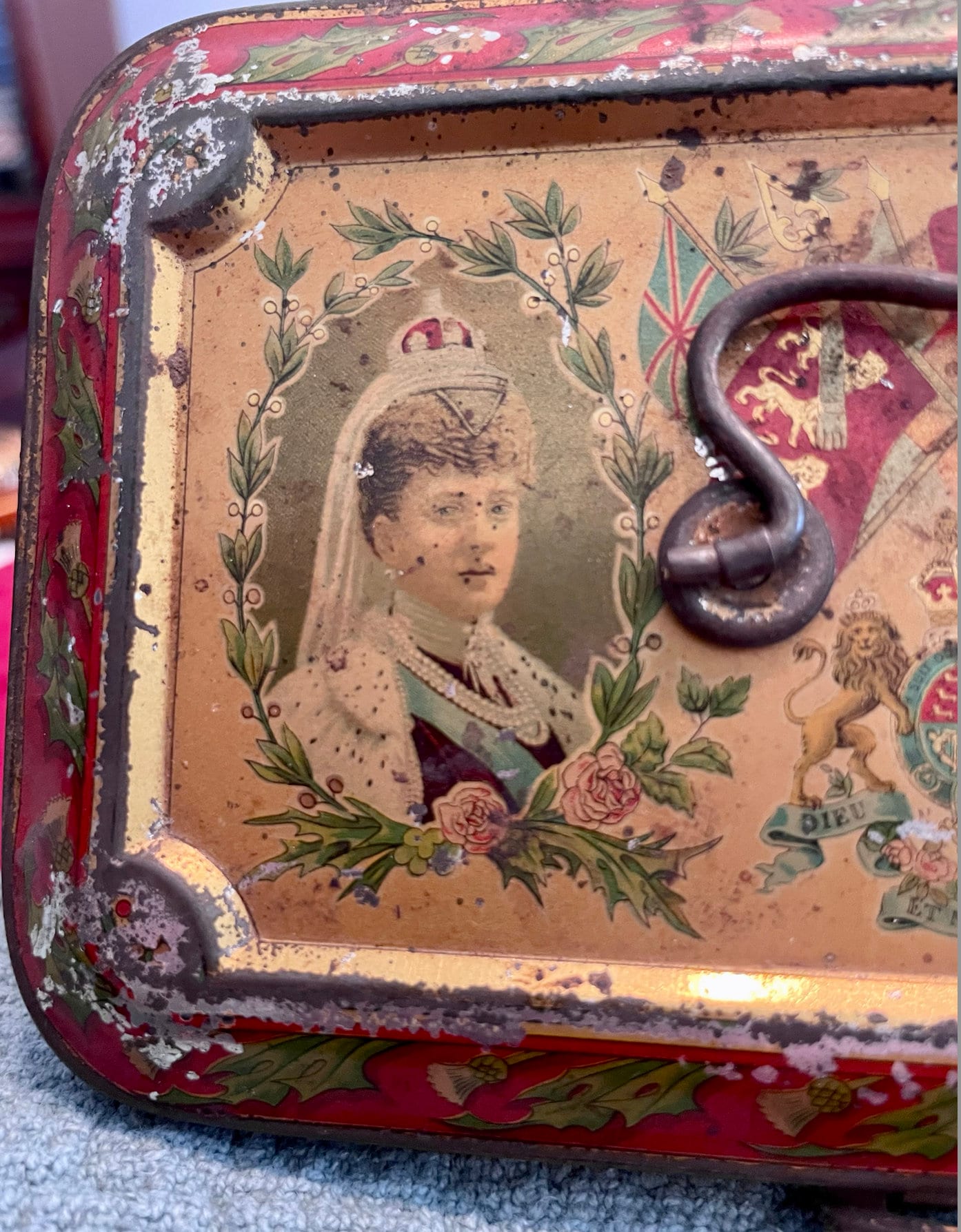 Antique 1920's Queen Alexandra and King Edward VII Tin Box Emil Zippel ...