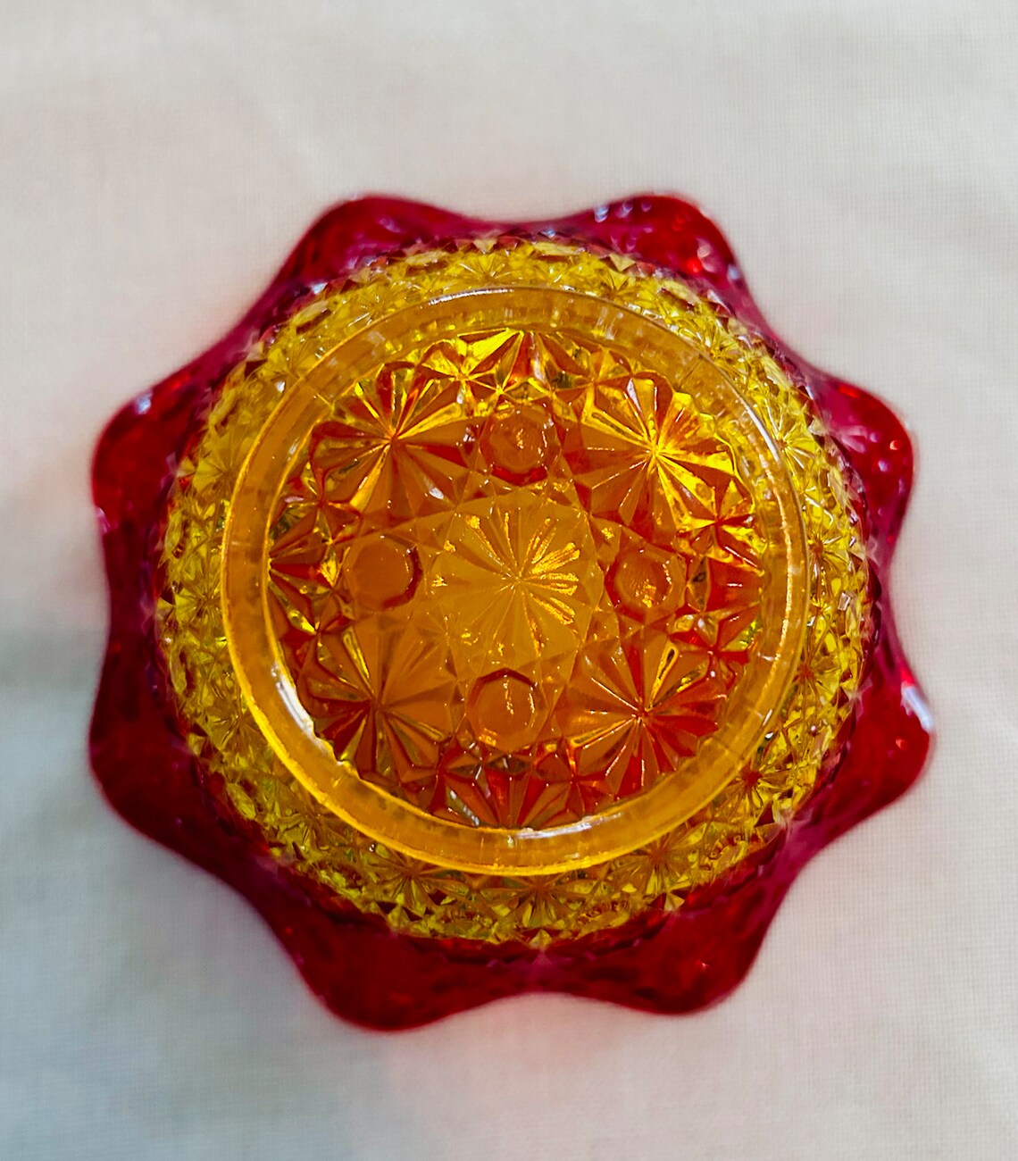 Antique Amberina Red Amber Glass Bowl or Candy Dish - Etsy