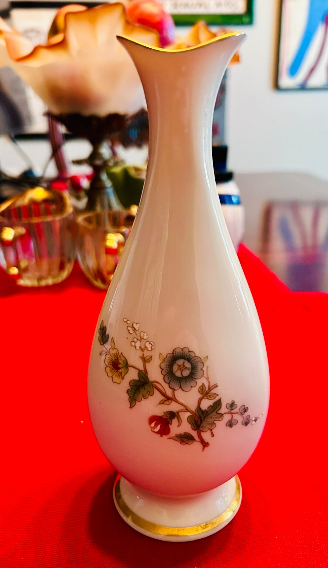 Lenox Barrington Flower Vase - Gold Trim - 7"h - Etsy