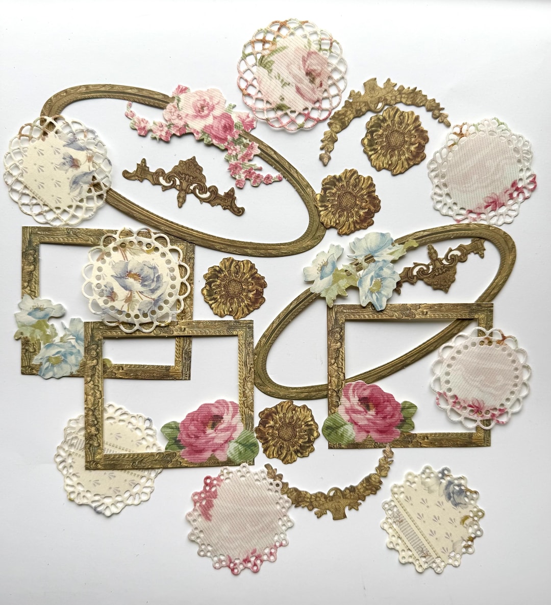 Vintage Effect Die Cut Frames | Die Cut Corners | Die Cut Flowers ...