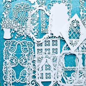 Die Cut Frames 20 Pieces Rectangular Frames Lacy Frames Embossed Frames ...