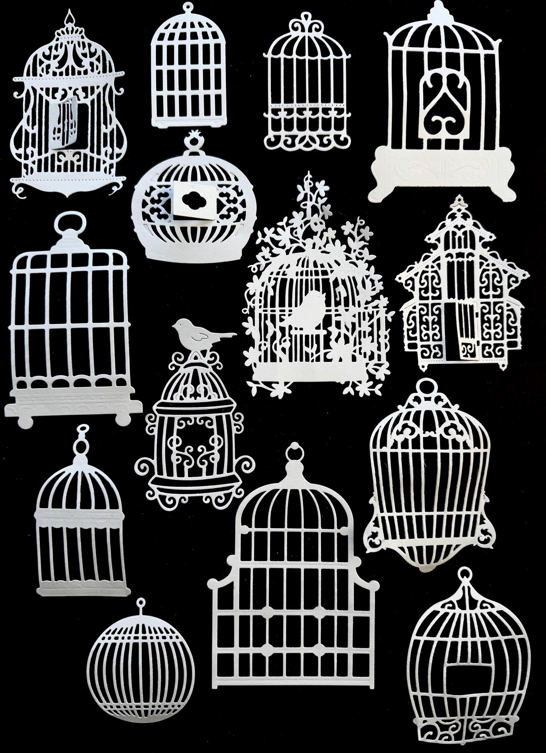 Die Cut Birds | Die Cut Bird Cages | Birds Card Kit | Die Cut Feathers ...
