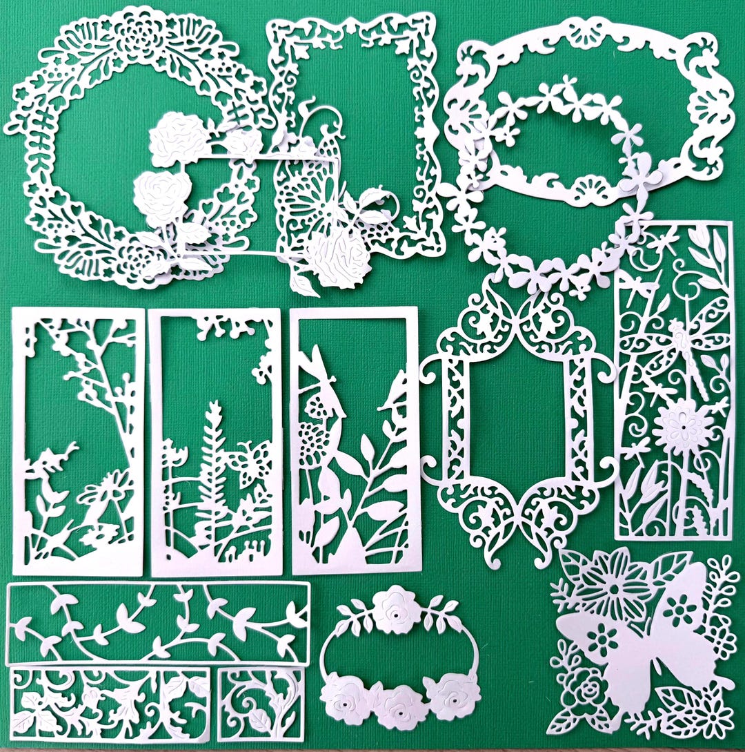 White Cardstock Die Cut Card Making Embellishments - Etsy