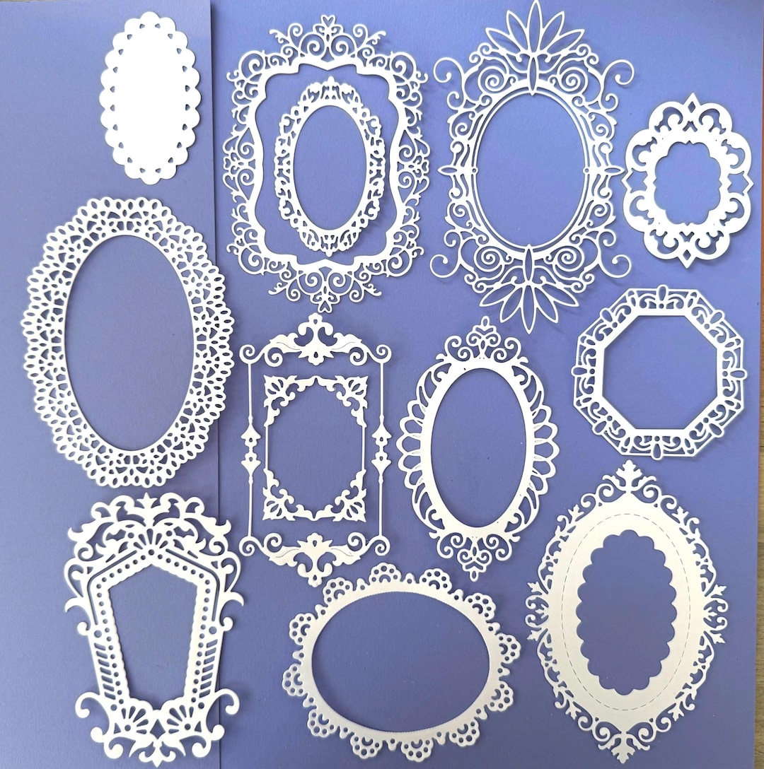 Die Cut Frames: Scrapbook Embellishments, Card Making - Set of 13 - Etsy